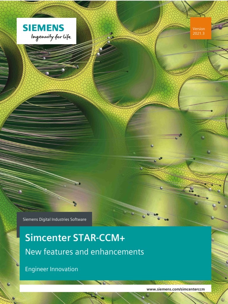 Simcenter STAR CCM 2021.3 New Features List Fact Sheet | PDF | Data ...
