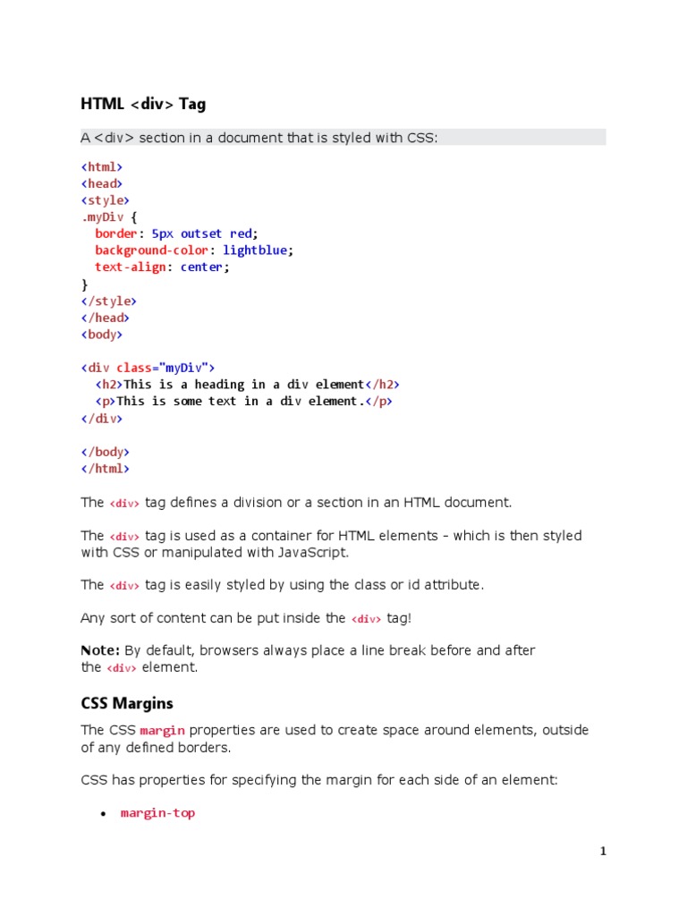 Css Margins | PDF | Html Element | Hypertext Css Margins | PDF | Html Element | Hypertext