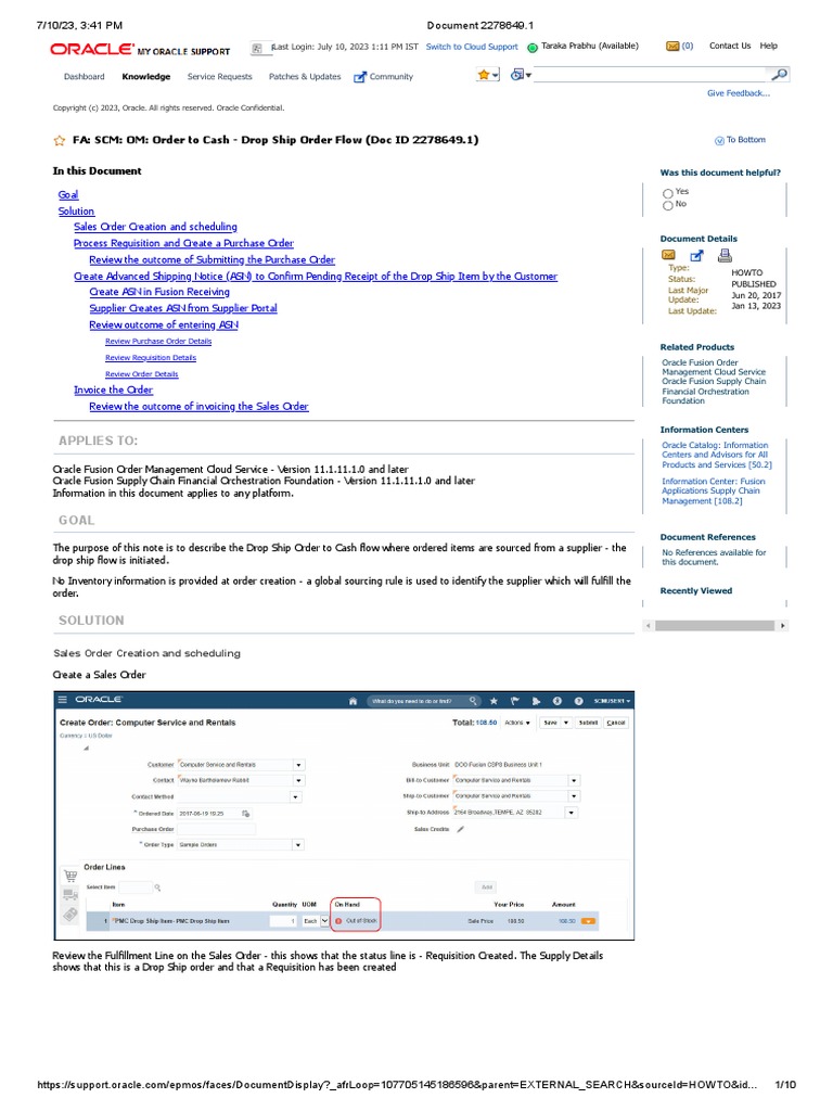 Drop Shipment Process | PDF | Receipt | Invoice