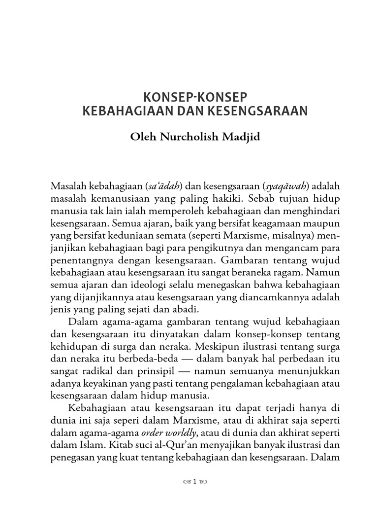 Konsep Kebahagiaan dan Kesengsaraan | PDF