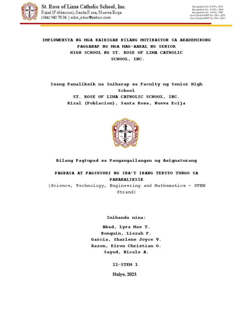 Pagbasa Research | PDF