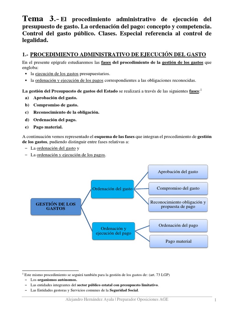 Tema 17. Ejecucion de Gastos | PDF | Pagos | Estado (política)