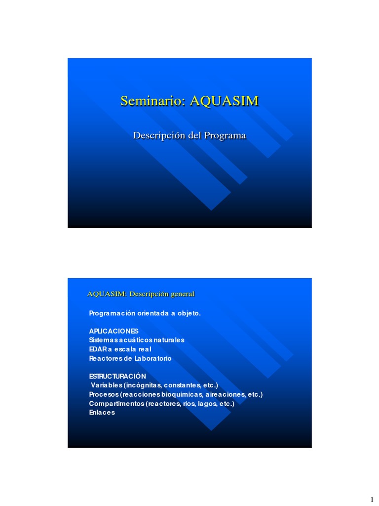 AQUASIM | PDF | Aguas residuales | Agua