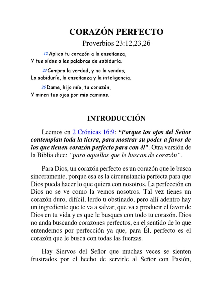 Corazón Perfecto | PDF | Dios | Creencia religiosa y doctrina