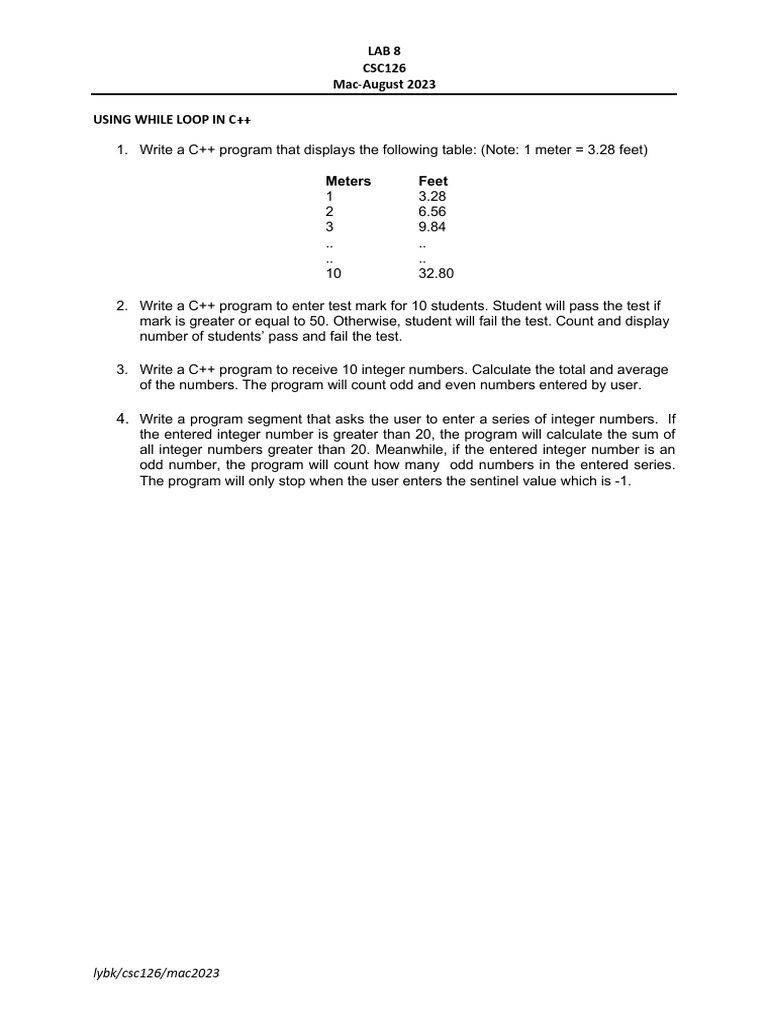 Lab 8 CSC126 Mac2023 | PDF