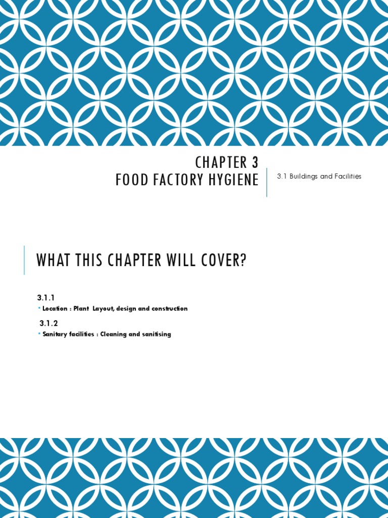Chapter 3.1 Food Factory Hygiene | PDF | Soil | Disinfectant