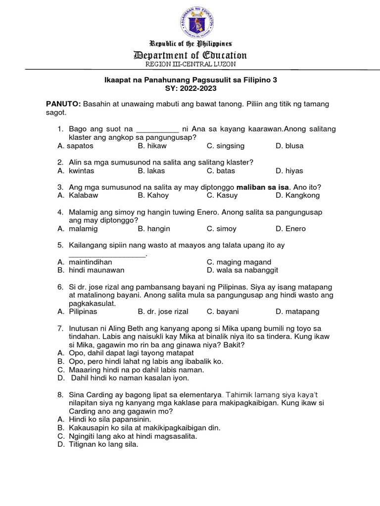 Filipino 3 | PDF