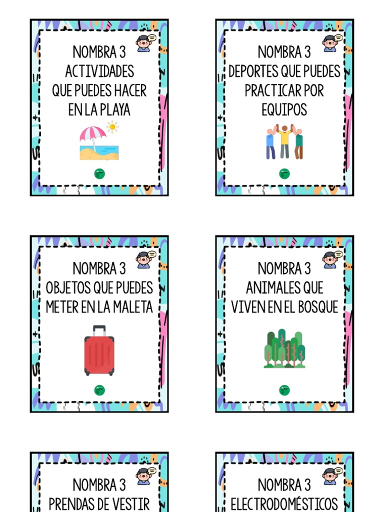 Tarjetas de Conversacion | PDF