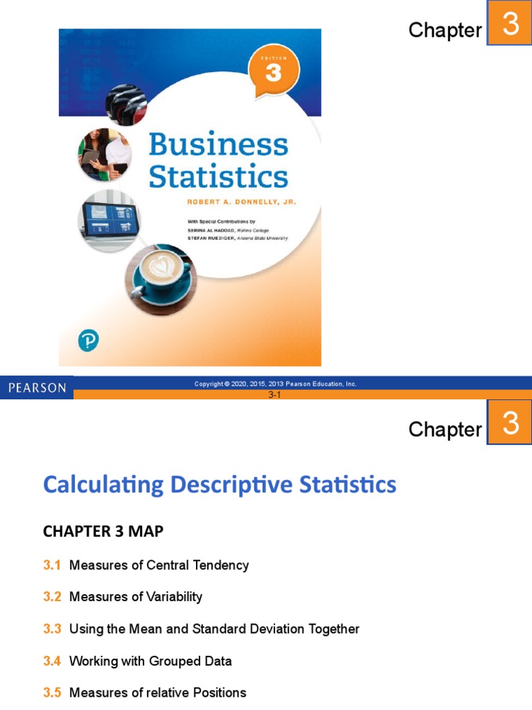 Dbs3e PPT ch03 | PDF | Coefficient Of Variation | Standard Deviation