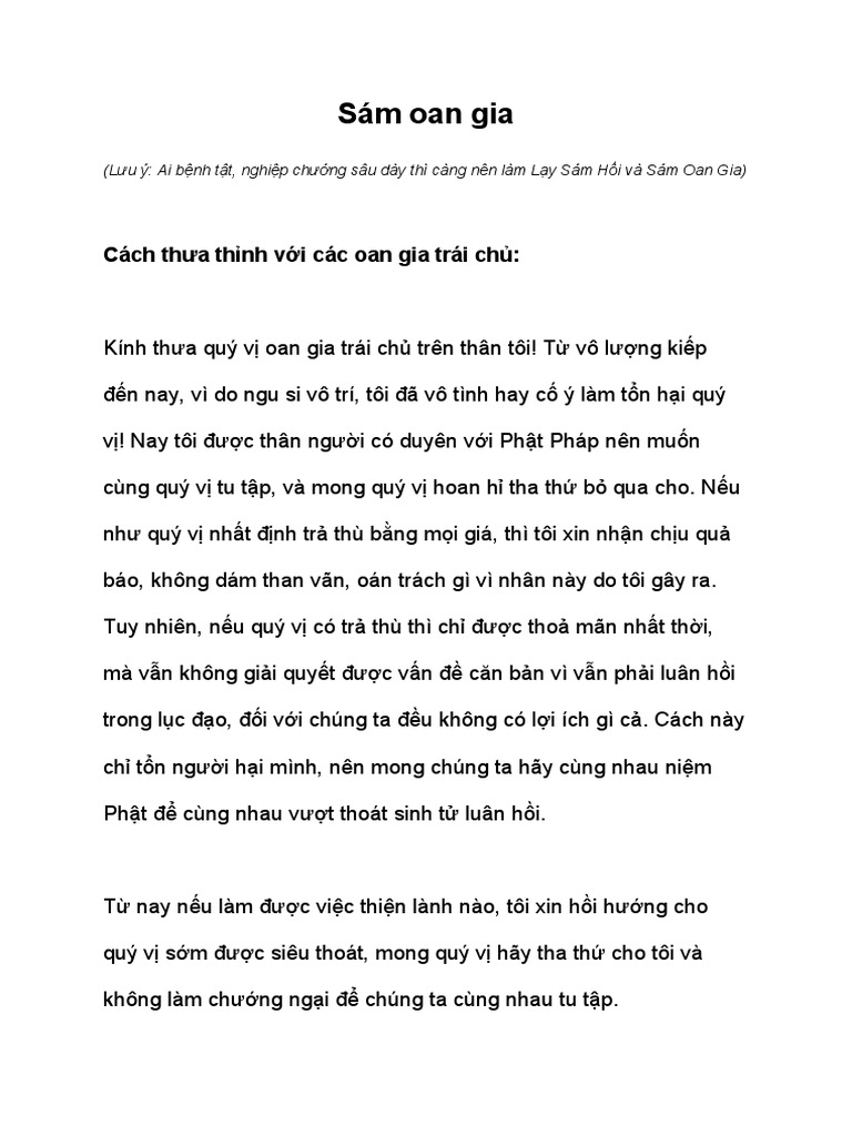 Sám Oan Gia | PDF