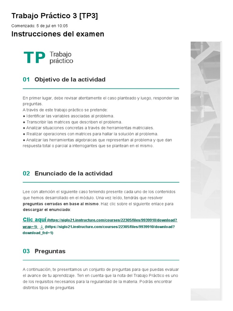 TP 3 Algebra 80% | PDF