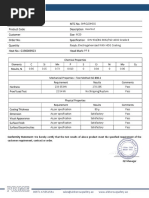 Sample MTC: Material Test Certificate | PDF | Screw | Manufactured Goods