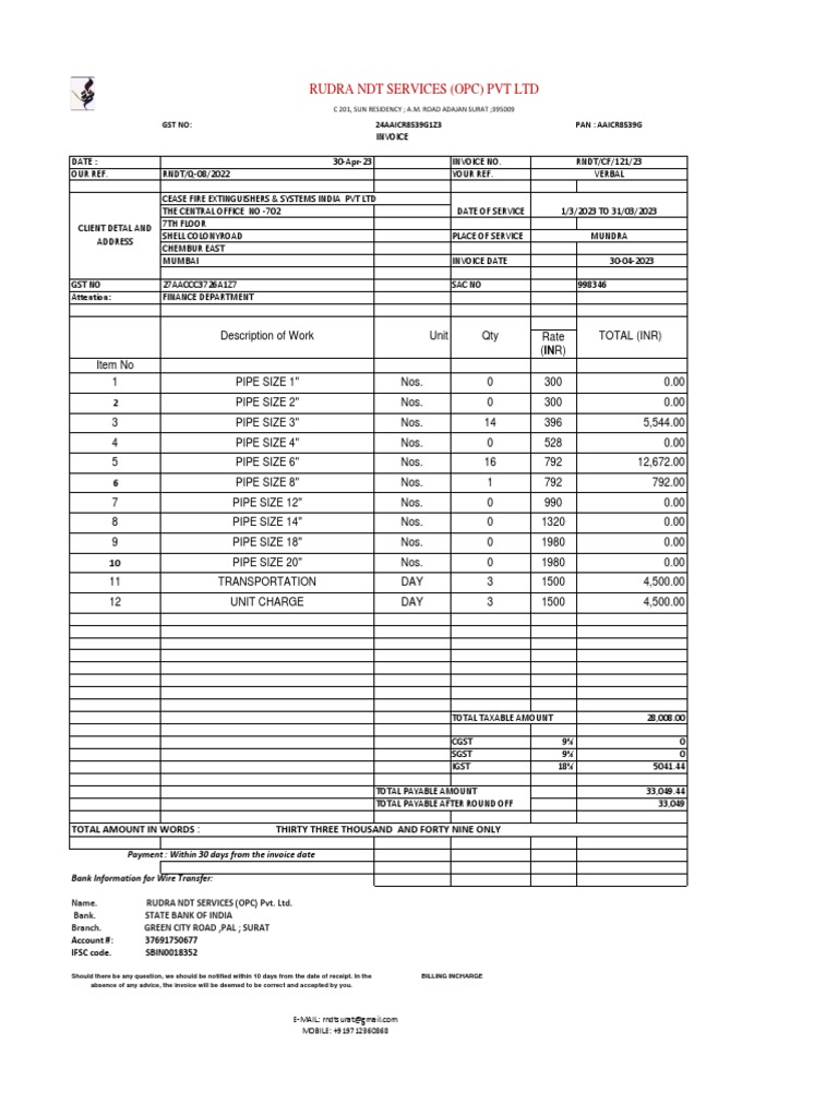 Cease Fire Bill March | PDF | Invoice | Economies