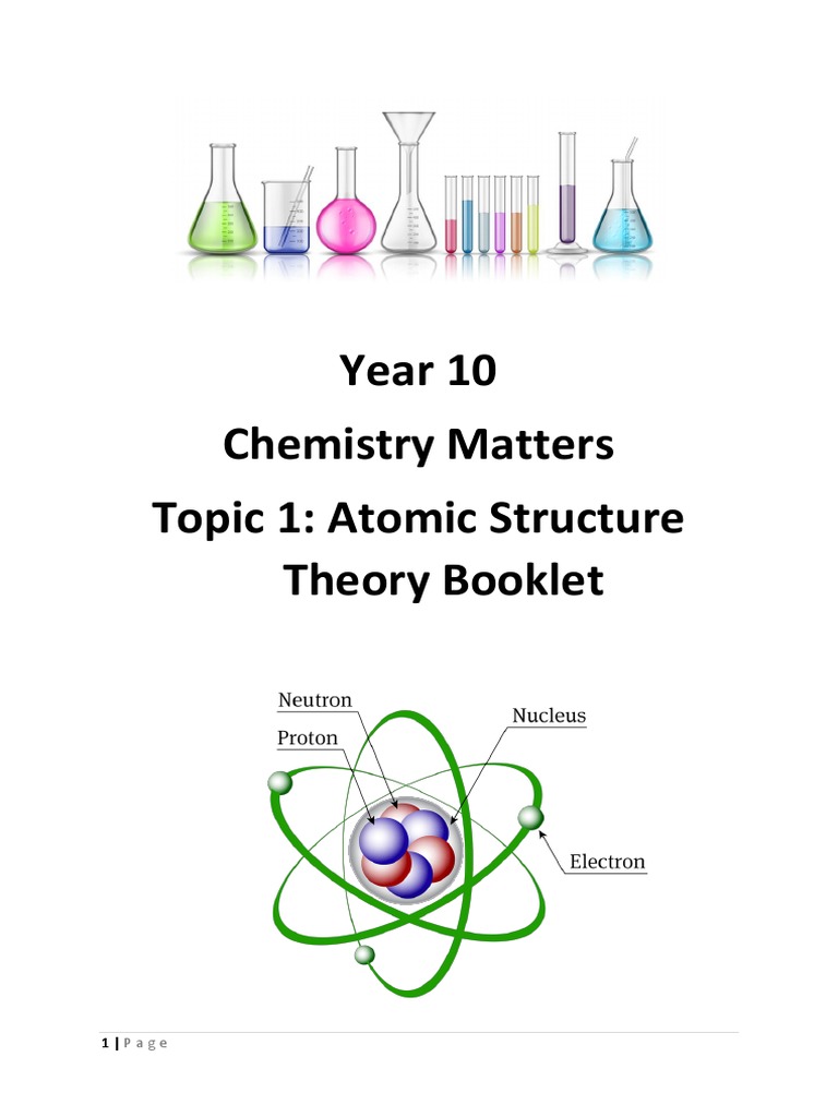 Topic 1 Atomic Structure Theory Booklet Pdf