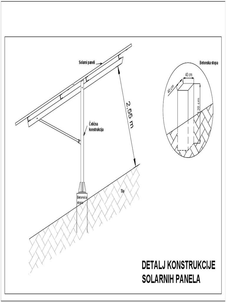 1.Detalj Konstrukcije Solarnih Panela | PDF