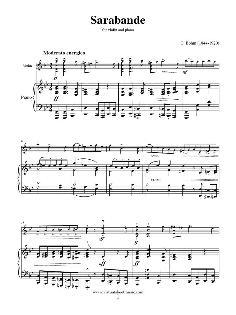 Bohm Sarabande First | PDF