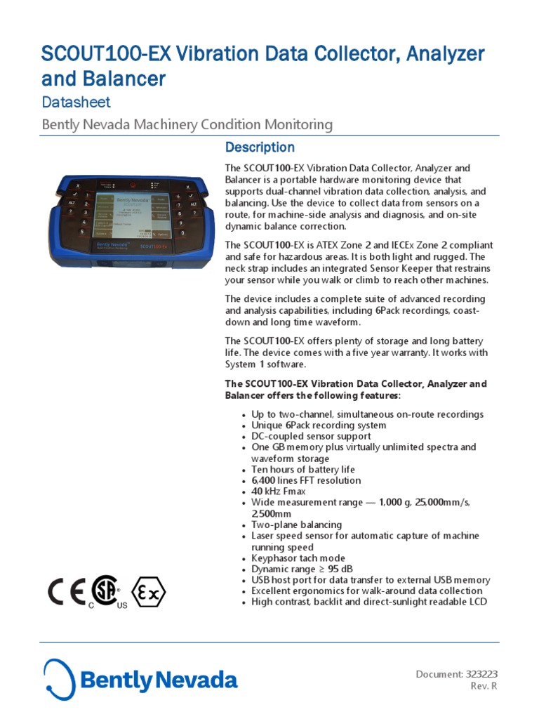 Vibration Analyzer-SCOUT100-EX Vibration Data Collector | PDF