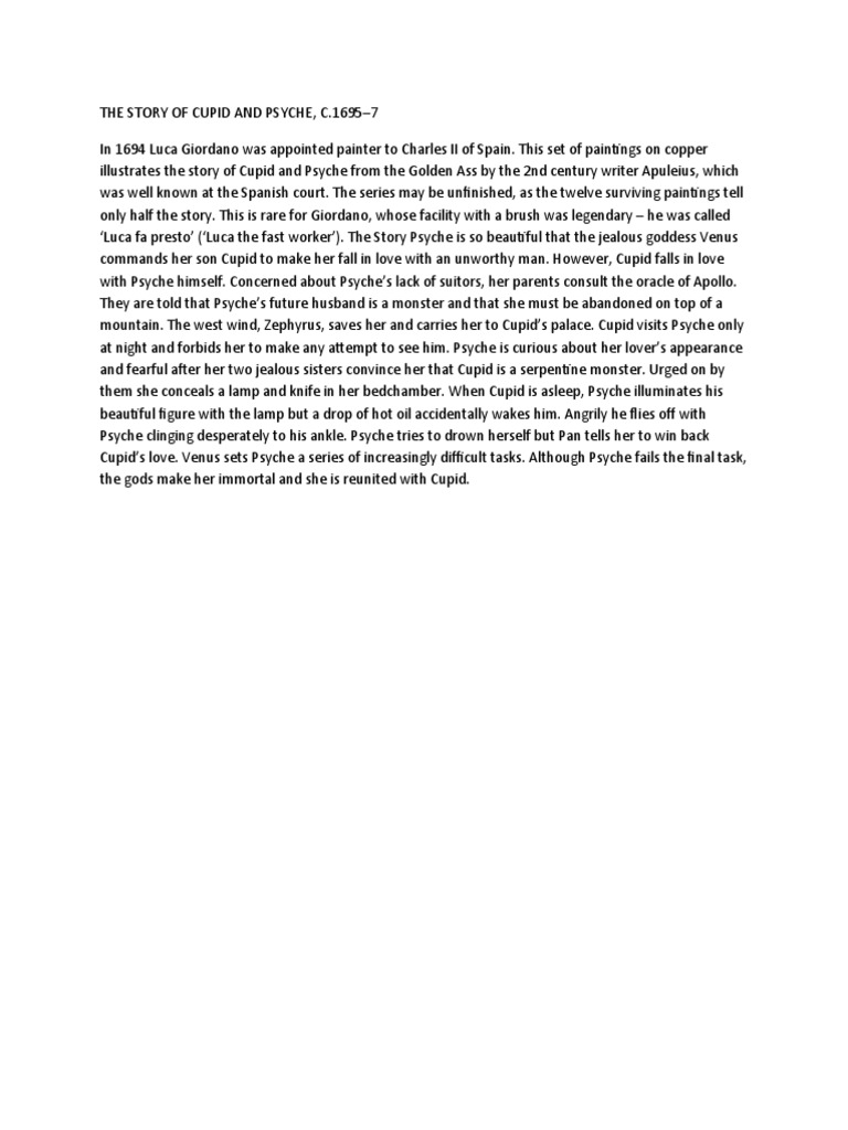 Art and Myth: Cupid & Psyche | PDF