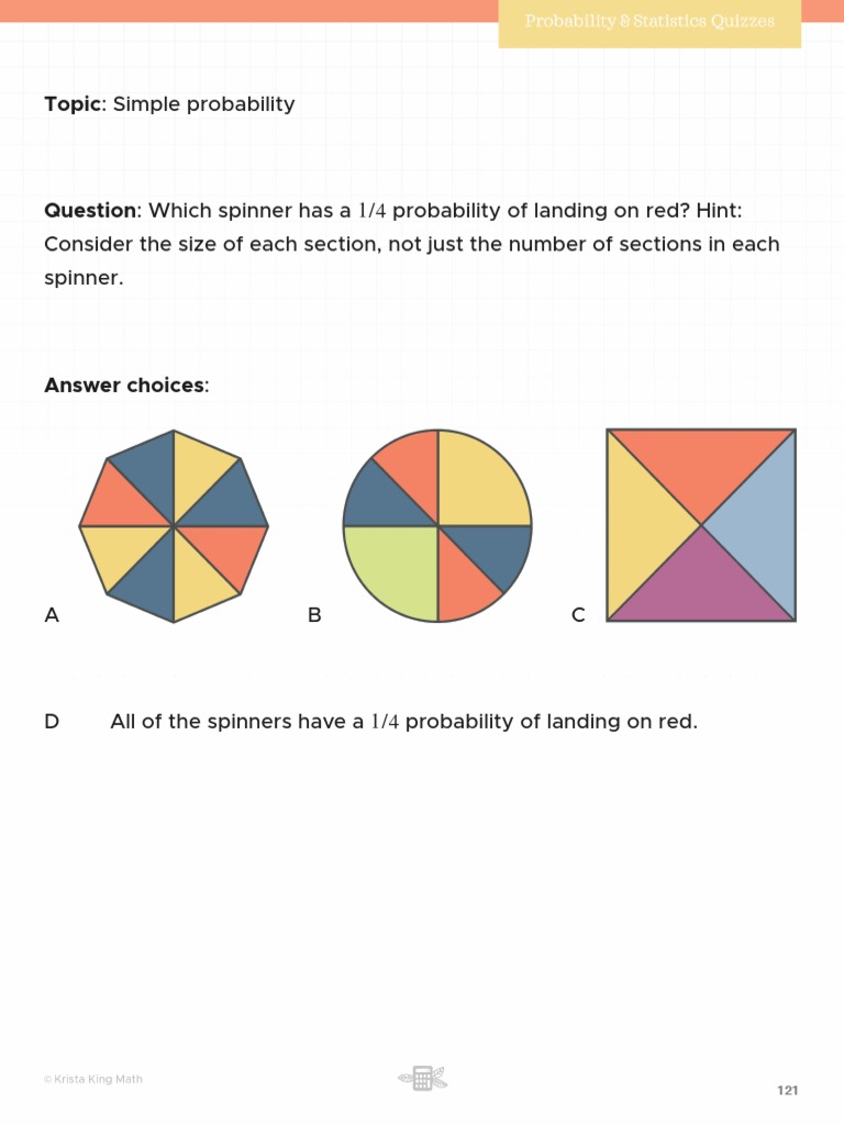 Simple Probability Questions & Solutions | PDF