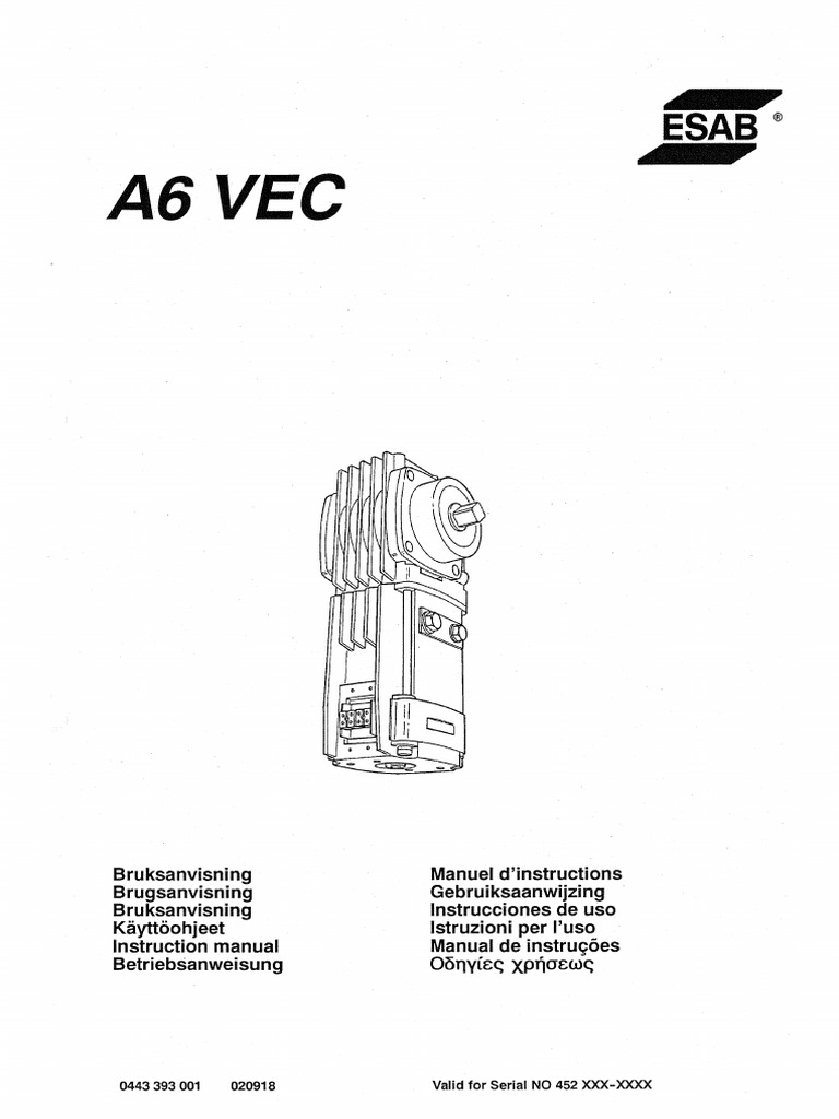 Ca B300 C5 X5 A6 Vec Instruction Manual | PDF
