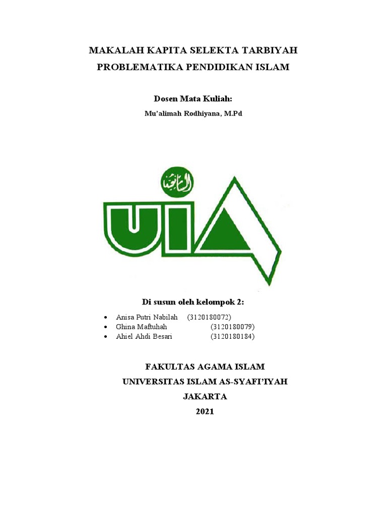 Problematika Pendidikan Islam 2 | PDF