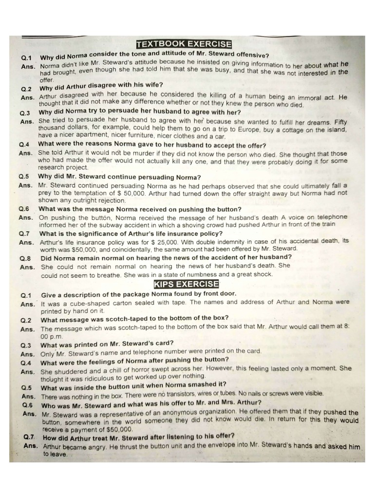 Button Questions And Answers Pdf