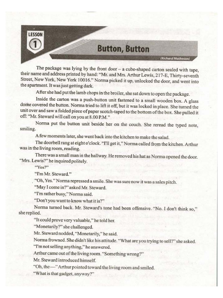 11th Class English CH 1 | PDF