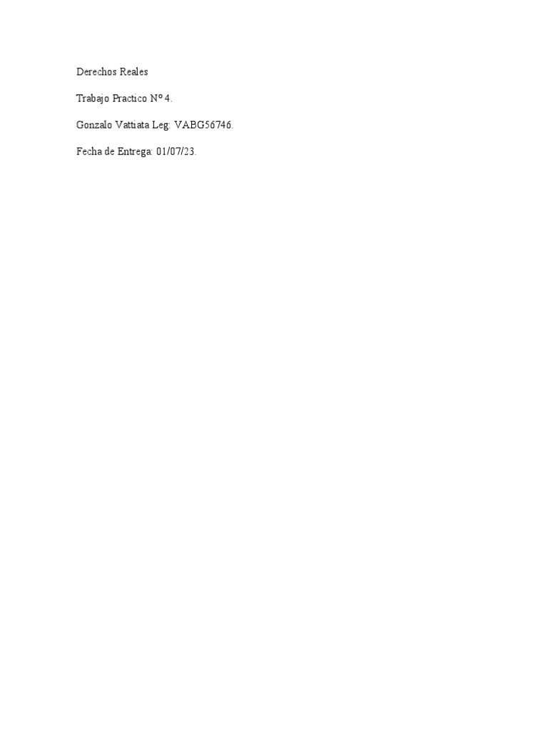 TP 4 Derechos Reales | PDF