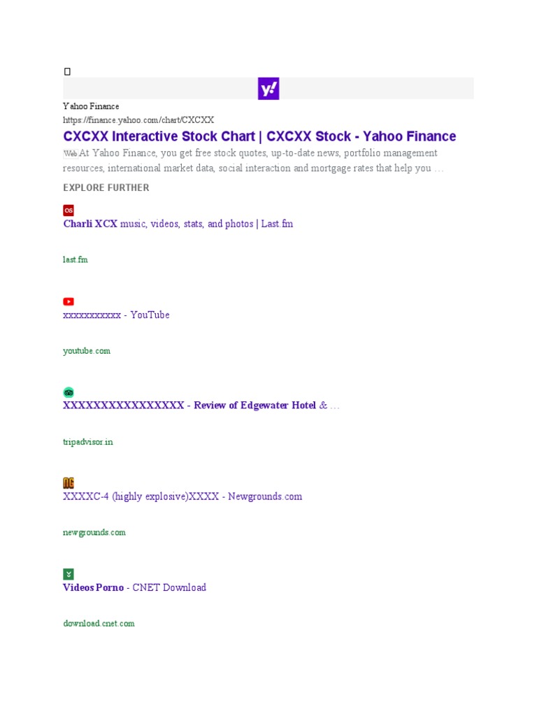 CXCXX Interactive Stock Chart - CXCXX Stock - Yahoo Finance | PDF | You Tube | World Wide Web