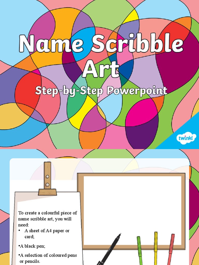 Cfe Ea 1628177772 Name Scribble Art Step by Step Powerpoin - Ver - 1 | PDF