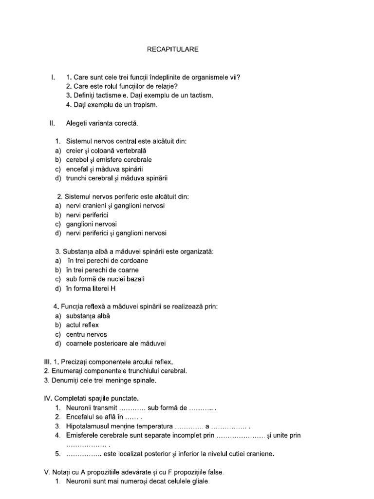 fisa recapitulare biologie | PDF