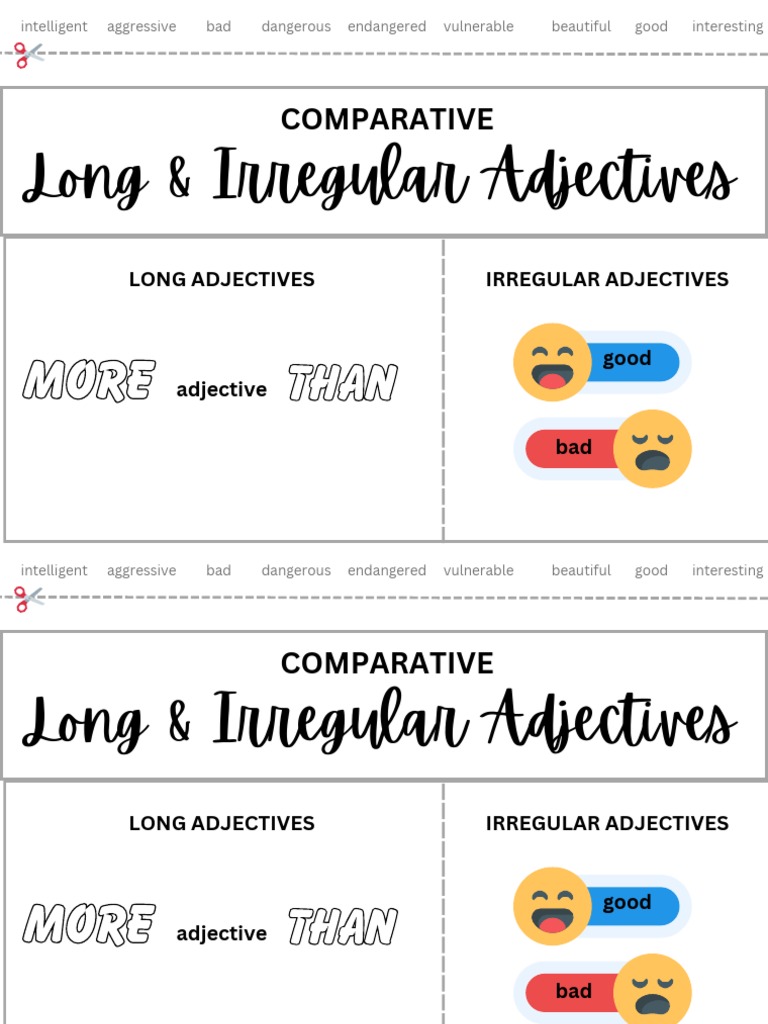 G5-6 - U2 - Interactive Notebook - Comparative Adjectives - Long ...