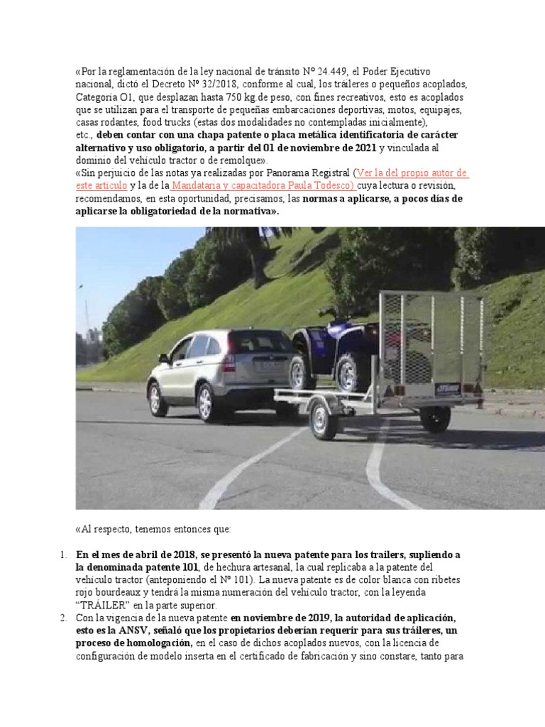Normativa | PDF | Remolque (Vehículo) | Seguridad vial