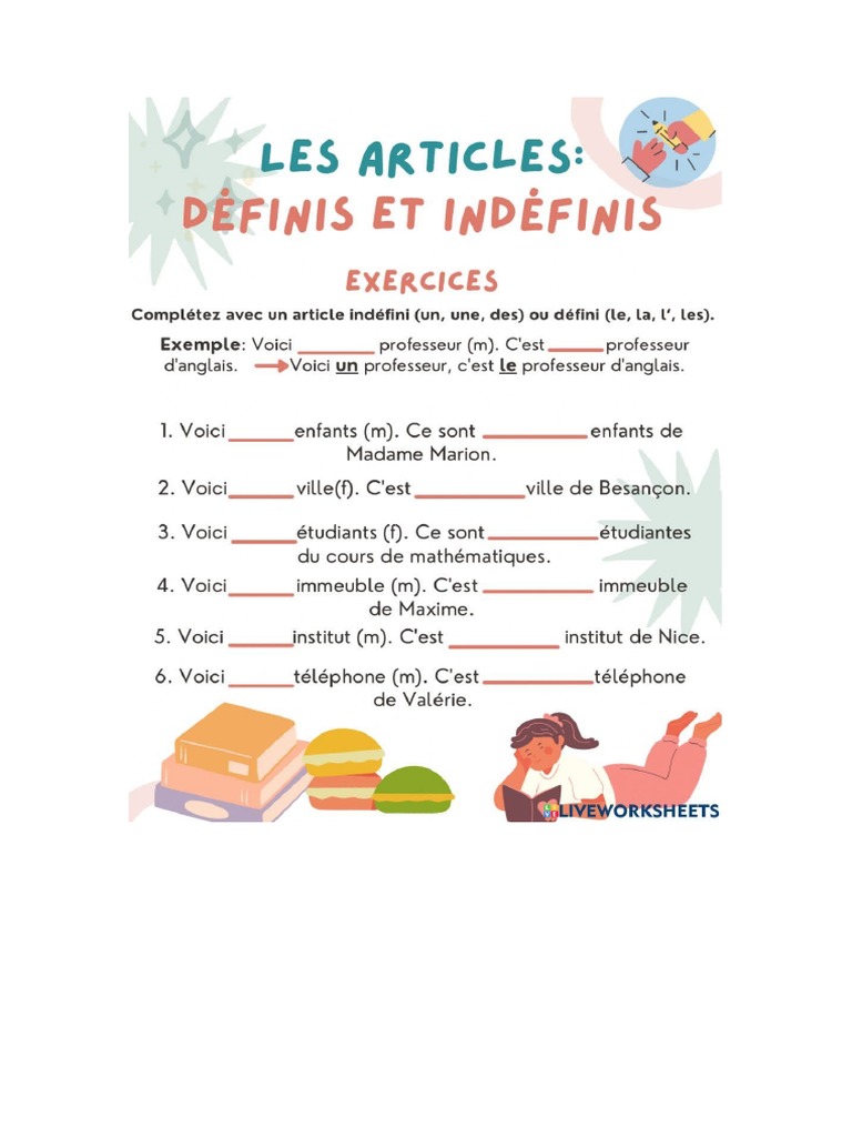 Articles Definis Et Indefinis | PDF