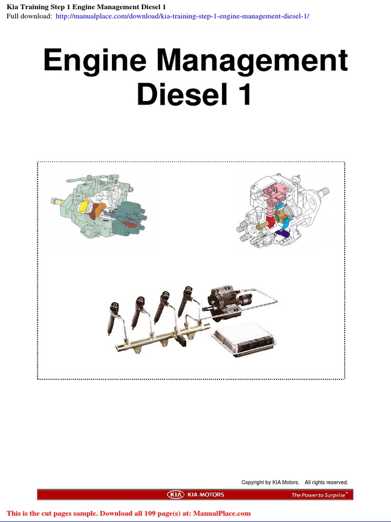 Kia Training Step 1 Engine Management Diesel 1 | PDF | Diesel Engine | Diesel Fuel