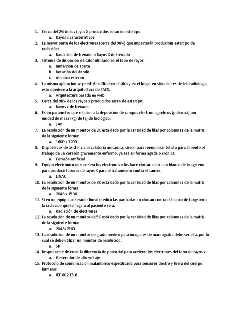 Preguntas Parcial 1 Topicos | PDF | Rayo X | Electrón