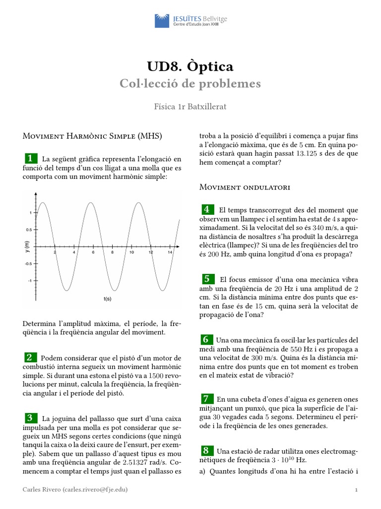 BAT1 Fisica UD8 Exercicis | PDF