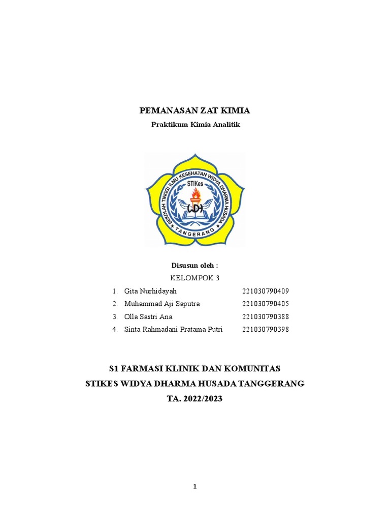 Laporan Akhir Pemanasan Zat Kimia 2022 | PDF