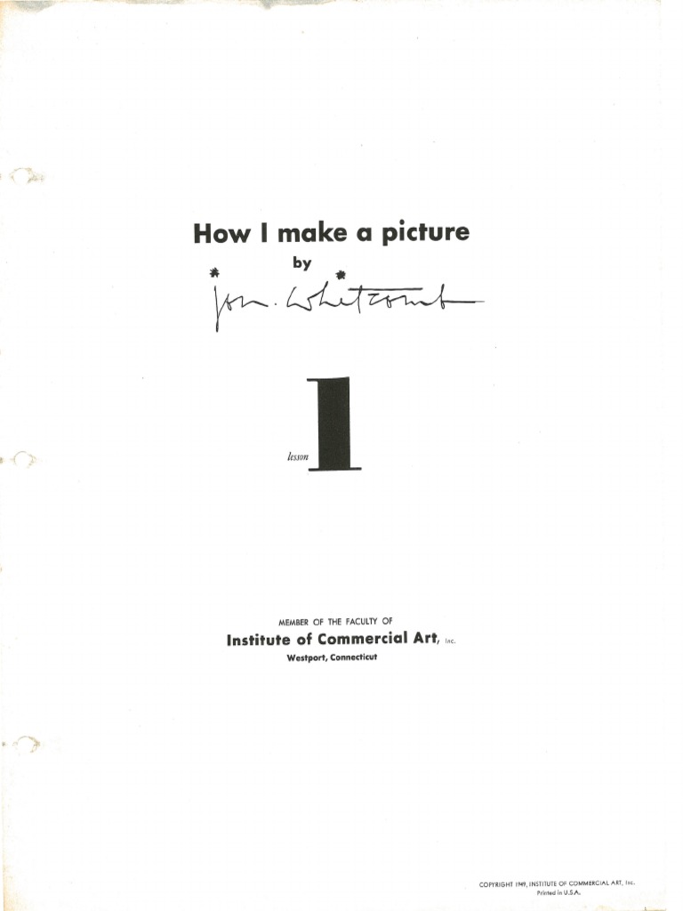 Famous Artists Advanced Program - Jon Whitcomb | PDF