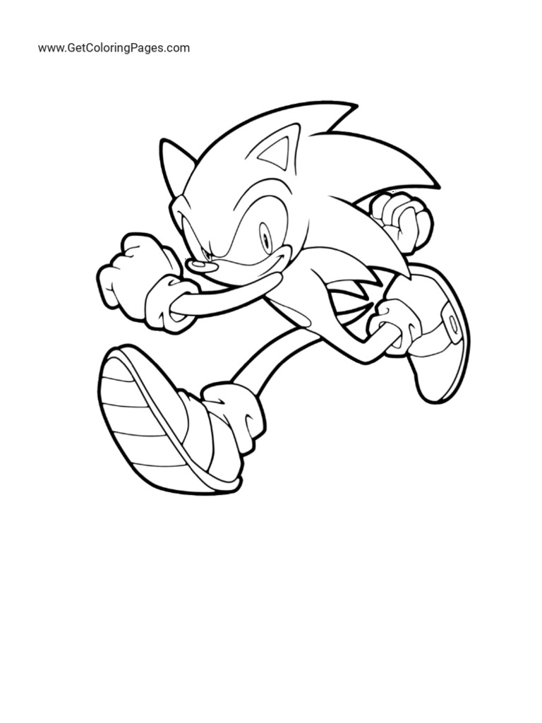 Sonic Hedgehog Printable Coloring Pages - 1 | PDF
