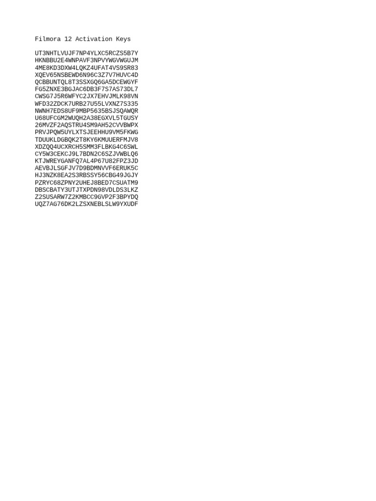 Filmora 12 Activation Keys | PDF