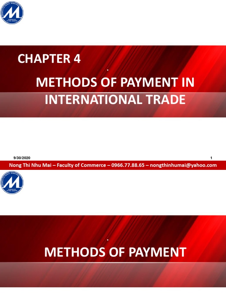 Chapter 4 Payment Methods | PDF