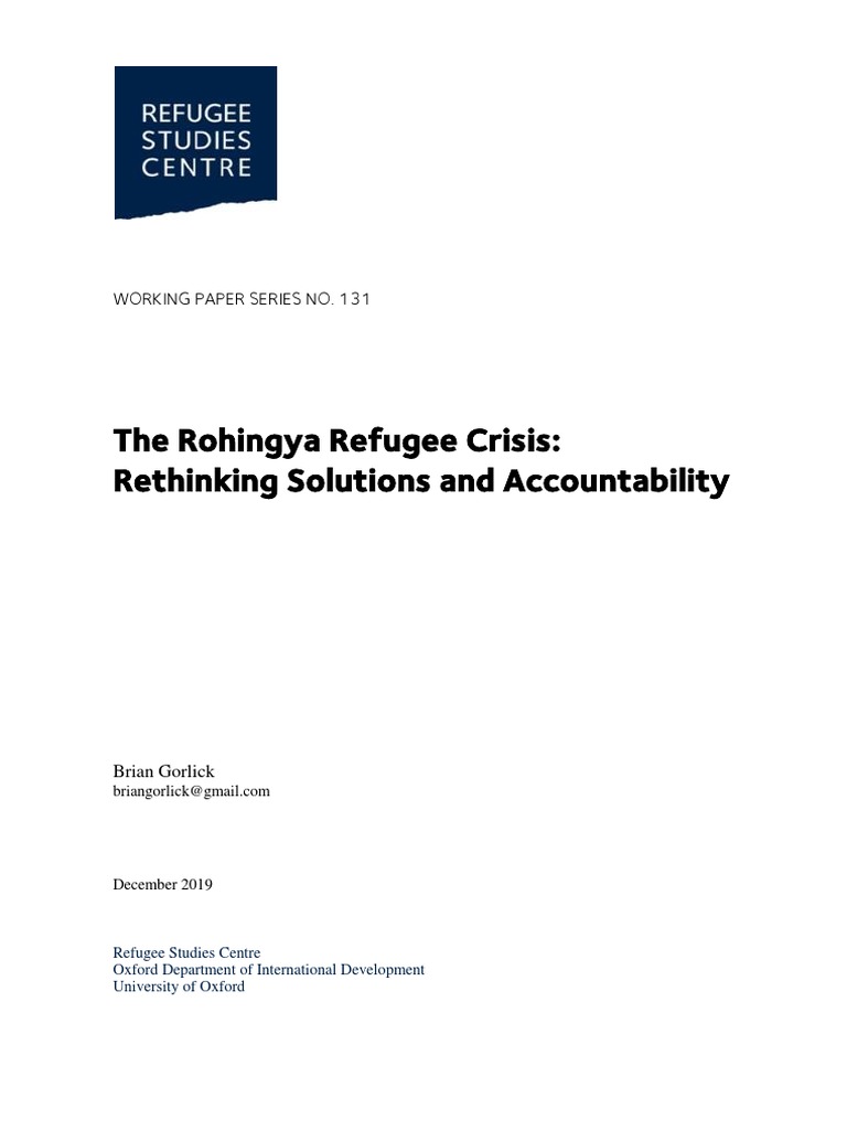 Wp131 Rohingya Refugee Crisis 2019 | PDF | Rohingya People | Refugee Wp131 Rohingya Refugee Crisis 2019 | PDF | Rohingya People | Refugee