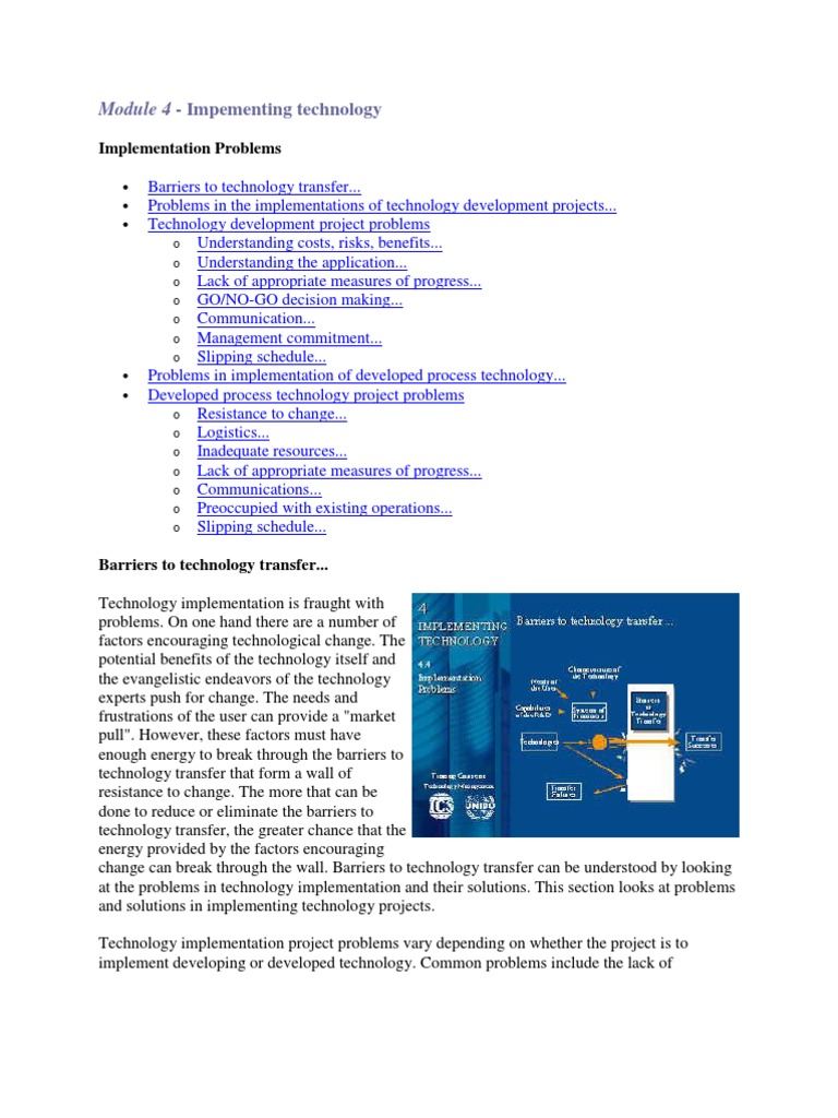Technology Implementation Challenges | PDF | Research And Development ...