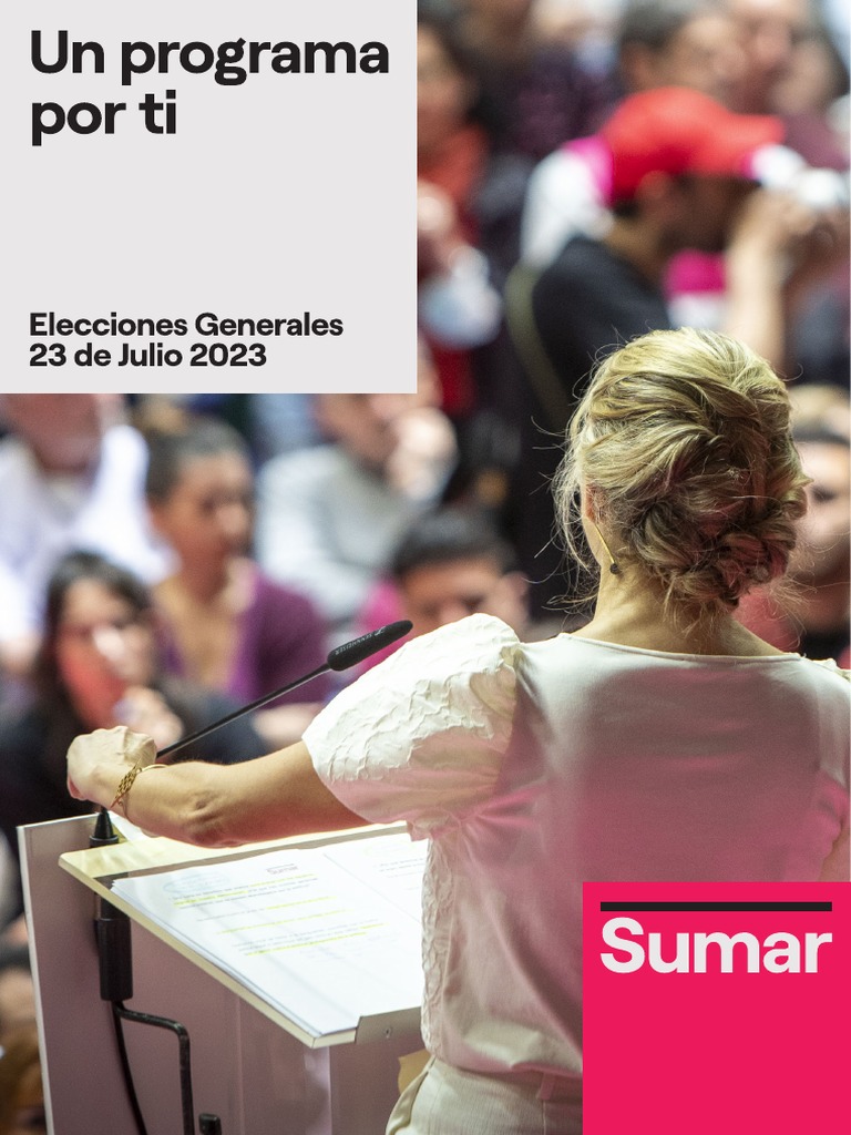 Programa de Sumar para Las Elecciones Generales 2023 | PDF | Bancos | Préstamo hipotecario