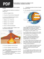 11 Exercícios Sobre Camadas Da Terra para 6º Ano Com Gabarito | PDF ...