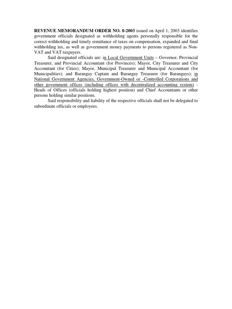 Government Tax Withholding Agents | PDF | Finance & Money Management