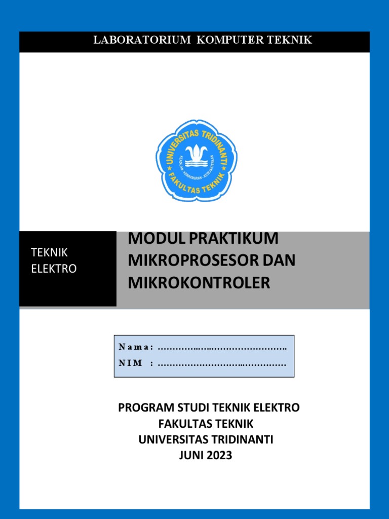 Modul 1 Praktikum Mikrokontroler & Mikroprosesor | PDF