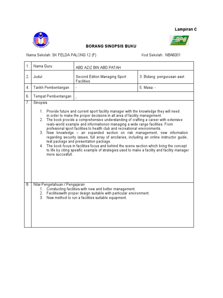 Laporan Bacaan Buku Slpkpm Pdf