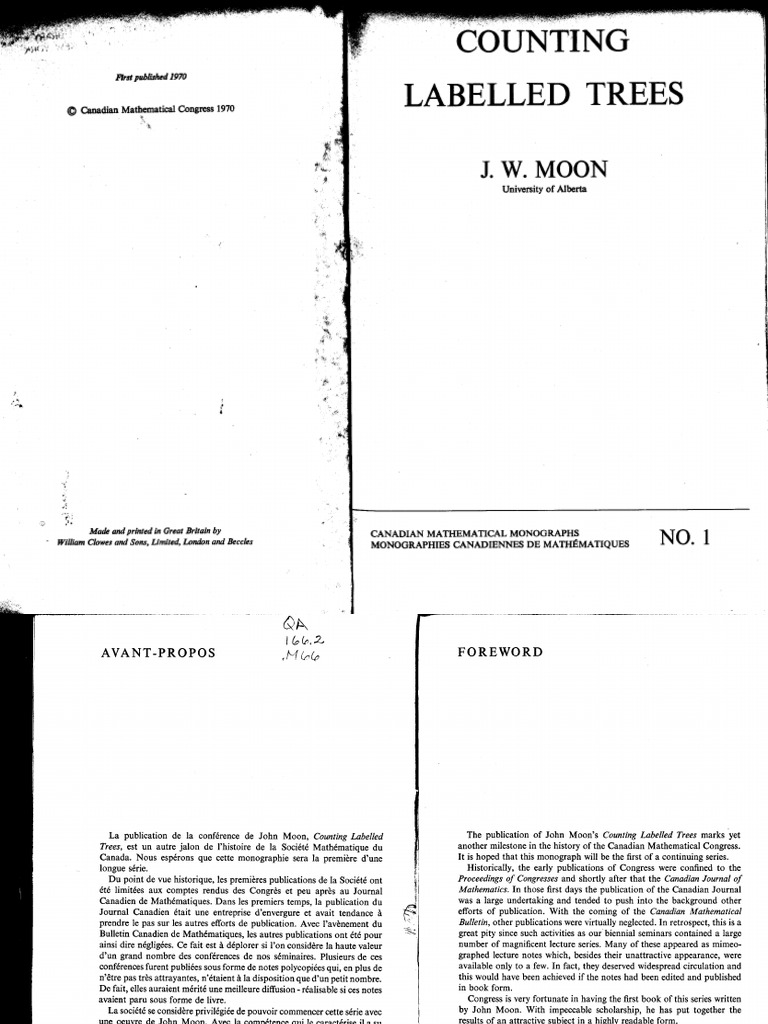 Moon-Counting Labelled Trees | PDF | Vertex (Graph Theory) | Mathematical Analysis